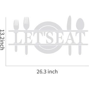 Wall Decor | Lets Eat Sign Acrylic 3d Mirror Wall Decor Wall Decals ...